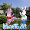 XEENSO 5ft Easter Inflatables Cute Rabbit ,Easter Inflatables Outdoor ...