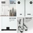 VIGO Ryland 60 in. x 73 in. Frameless Sliding Shower Door in Matte ...
