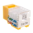 Cables Direct Online Yellow Cat5e RJ45 Keystone Jack 45 Degree 8P8C 110 ...