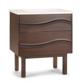 Simpli Home Marlowe 30 inch Bath Vanity with White Engineered Marble ...