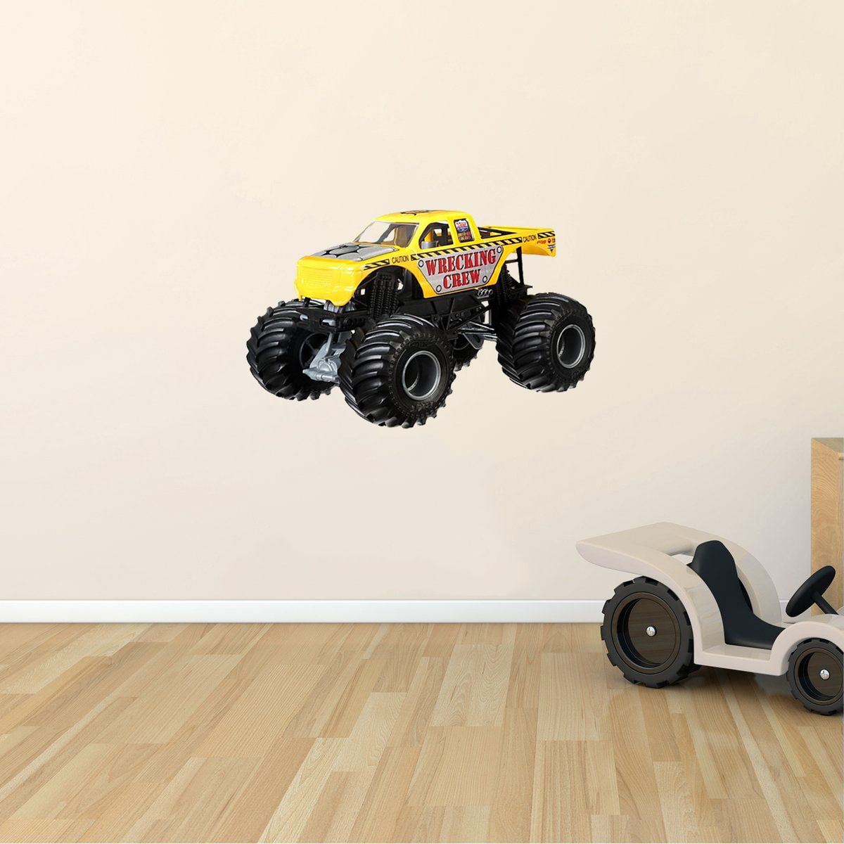 Vinyl Kids Bedroom Living Room Specialized Monster Bigfoot Truck Decor ...