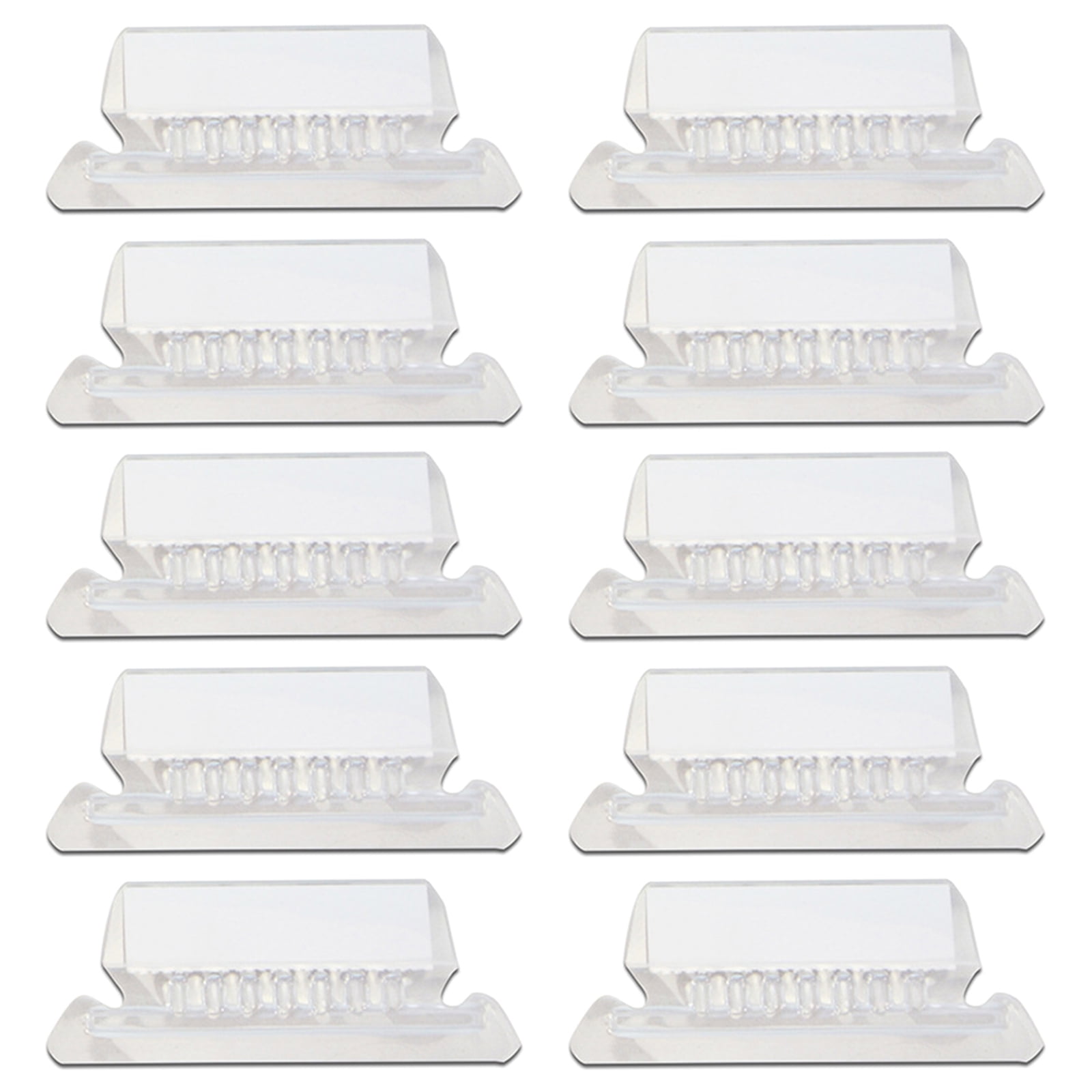 Set of 10 File Folder Tabs for Hanging Files Clear Colored Plastic ...