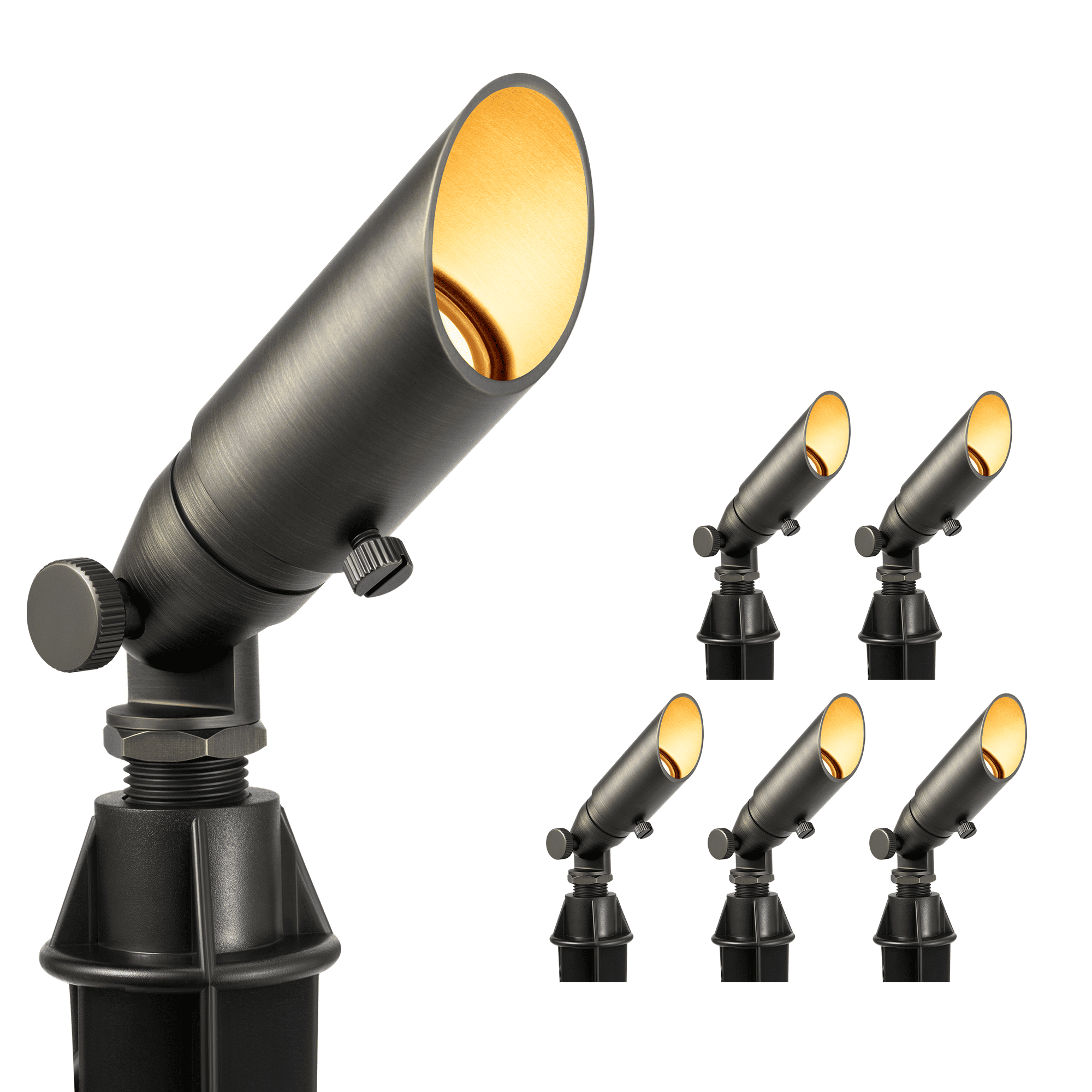 Gardenreet 12V Brass Outdoor Landscape SpotlightS LED Low Voltage ...