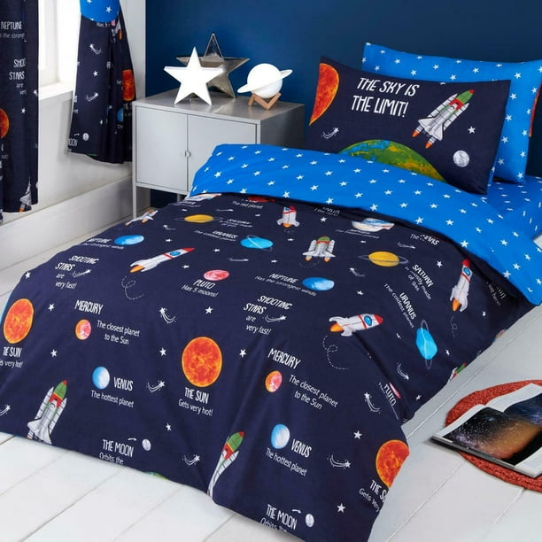 Solar System Outer Space Planets Kids Bedding Toddler Twin or Full ...