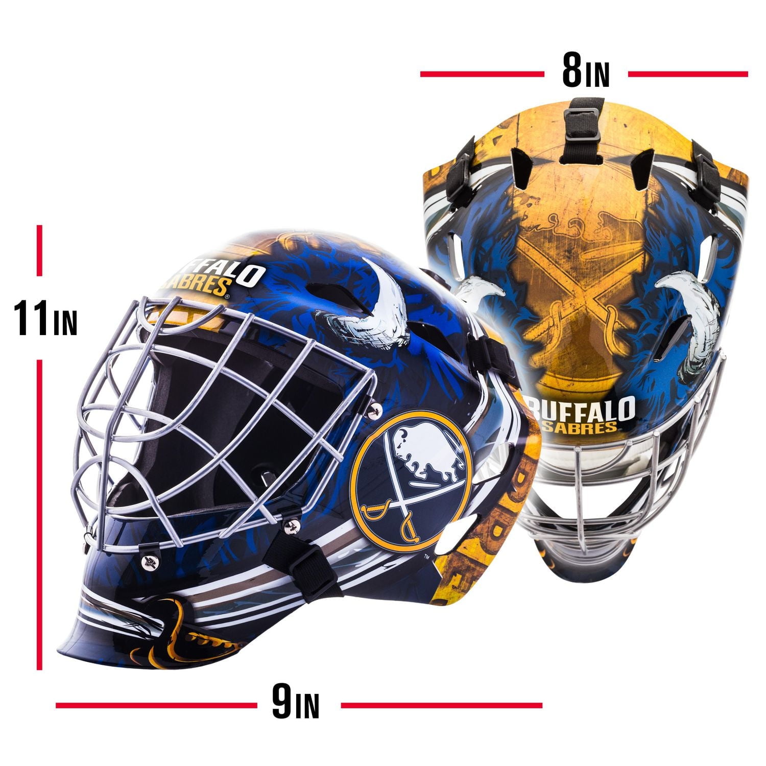 Click here for Franklin Sports Gfm 1500 Nhl Sabres Goalie Face Ma... prices