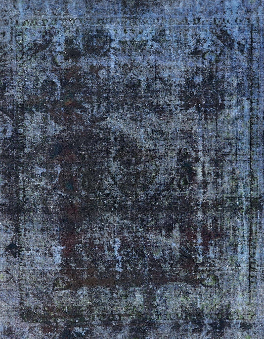 Ahgly Company Indoor Rectangle Abstract Azure Blue Abstract Area Rugs ...