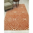 Hand-tufted Wool Orange Transitional Geometric Marla Rug - Walmart.com