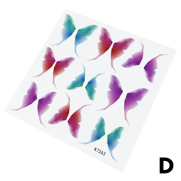 Butterfly Tattoo Stickers Glittering Tattoo Stickers C3 D Art Stickers ...