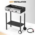 High-Power 4-Burner Portable Propane Griddle and Grill Combo with ...