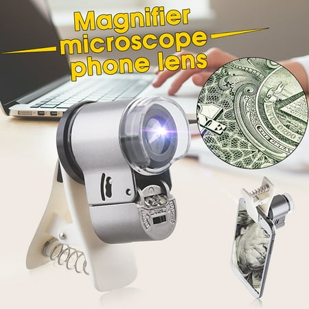 Mini 65x Microscope Magnifier Loupe Lens Kit Mobile Phone Camera With ...