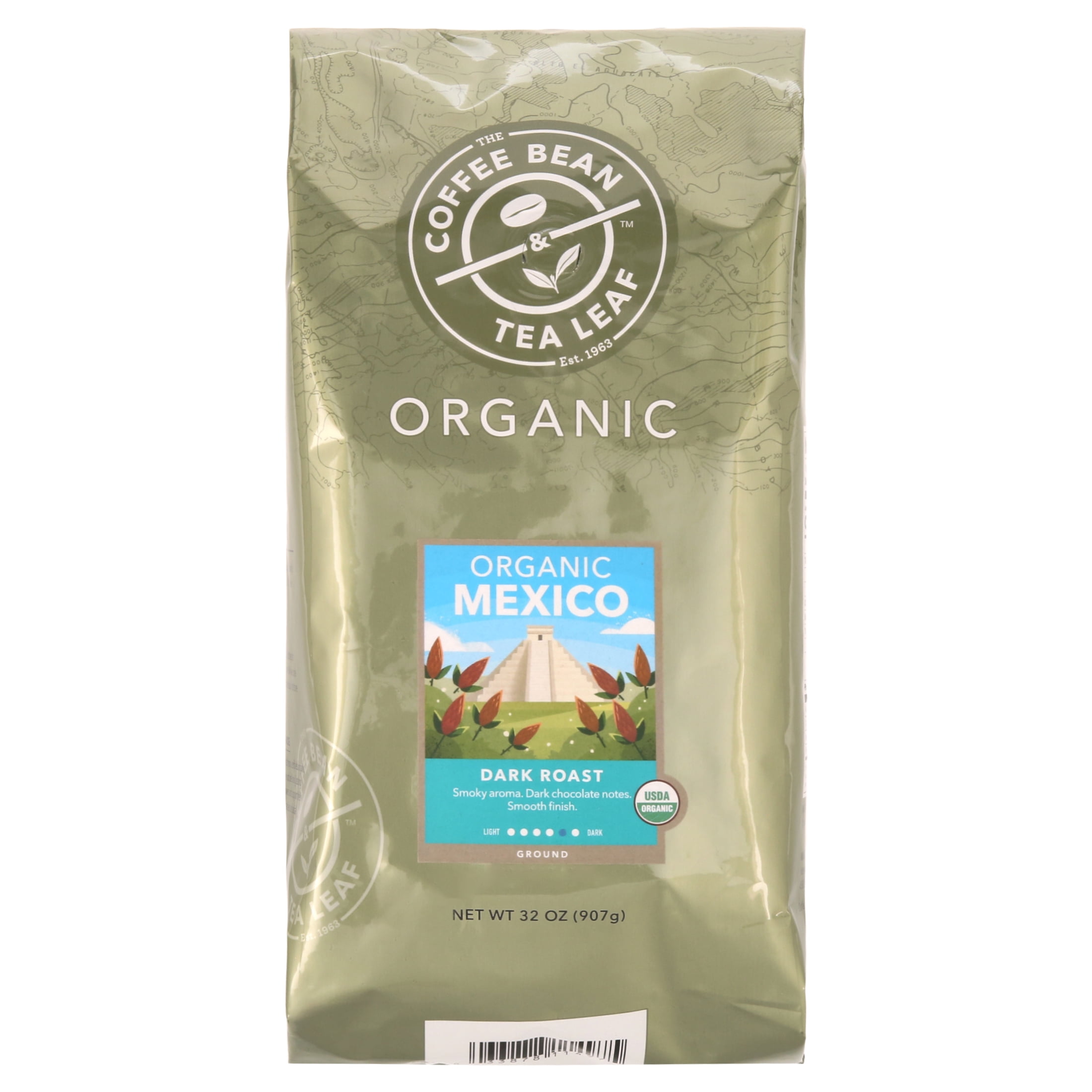 The Coffee Bean & Tea Leaf Mexico Organic Dark Roast Ground Coffee, 32 Oz, Bag