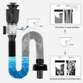 Matte Black Modern Bathroom Sink Drain Kit, Flexible Expandable P-Pipe ...