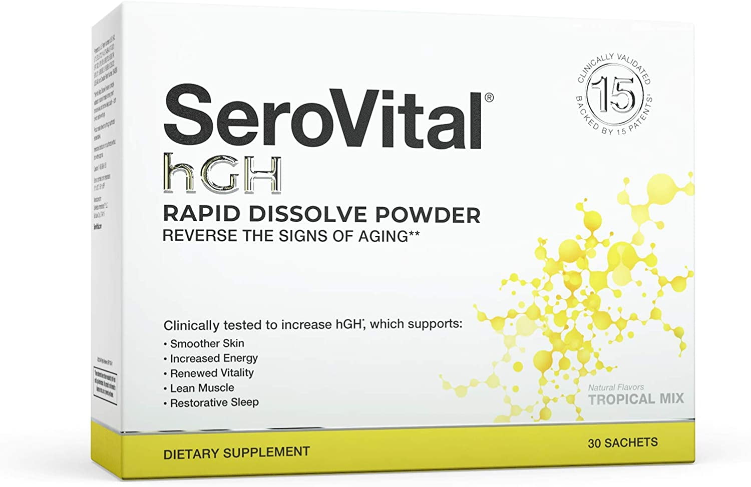SeroVital Rapid Dissolve Powder, 30 Ct, Tropical Mix - Anti Aging ...