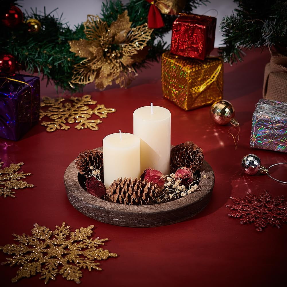 Click here for Nobrand Wooden Decorative Tray Candle Holder Round... prices