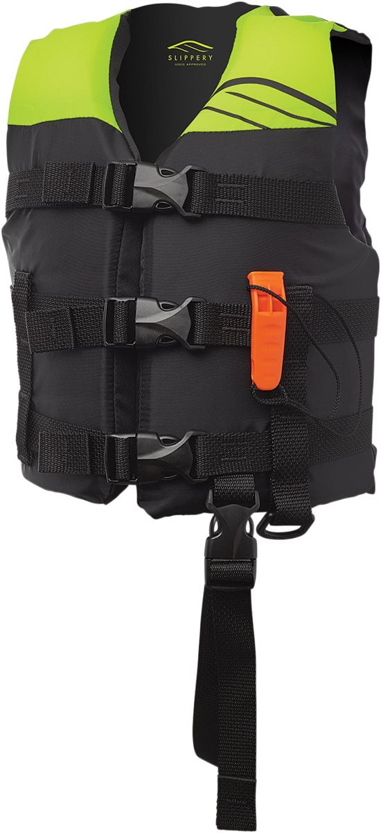 Slippery Hydro Child Nylon Life Vest Black/Yellow - Walmart.com