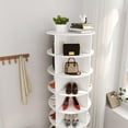PORKISS 7-Layer Rotating Shoe Cabinet, Modern Tall Shoe Rack with Open ...