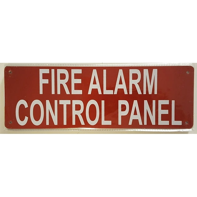 FIRE ALARM CONTROL PANEL SIGN (4X12,RED,Aluminum) -ref21422 - Walmart.com