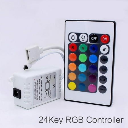 Clairlio 24Keys LED RGB Controller DC12V IR Remote Controller for LED ...