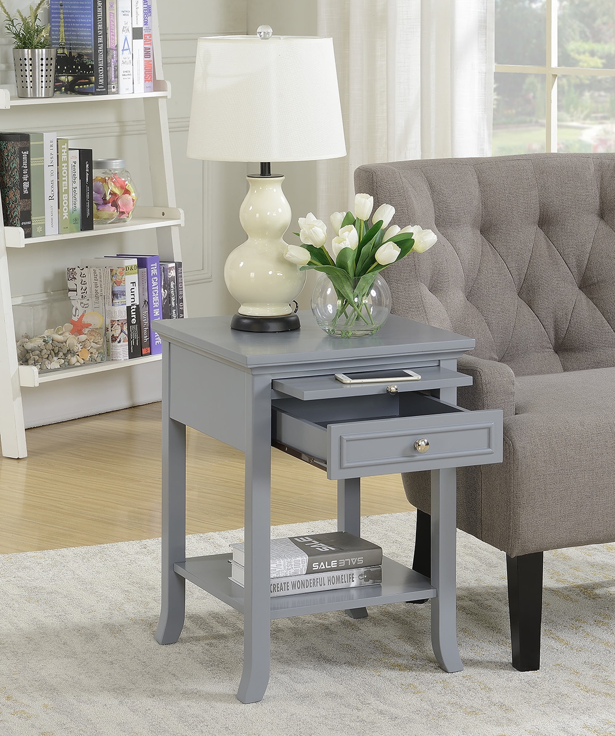 Convenience Concepts American Heritage Logan 1 Drawer End Table with ...