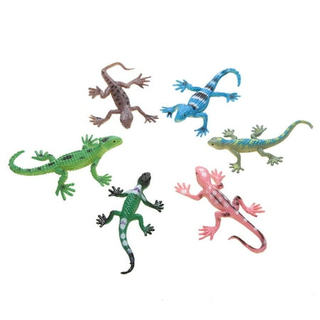 Qiilu Lizard Model Toy, Plastic Animal Model Toy,12pcs/set Soft Plastic ...