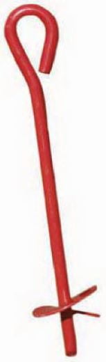 Midwest 901111A 3" x 15" Red Metal Screw In Twist Tree Stake Ground ...