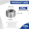 BDKWID-5 Pcs 304 Stainless Steel Pipe Plug 3/8" BSP Male Internal Hex ...