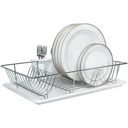 Kitchen Details, 3-Piece Chrome Dish Rack Set - Walmart.com