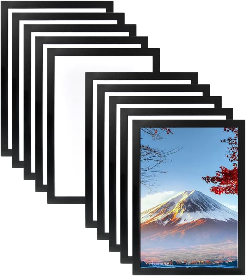 baomifa-10Pcs A4 Magnetic Display Frame,Self Adhesive Magnetic Sign ...