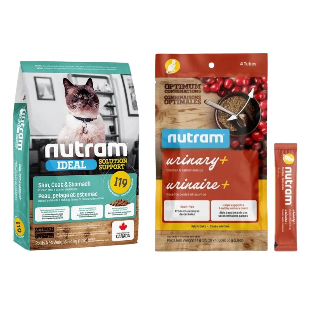 Nutram Ideal Solution Support I19 - Skin, Coat and Stomach Cat Food ...