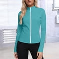 Dazajoo Plus Size UV Protection Jackets for Women UPF 50+ Zip Up Long ...