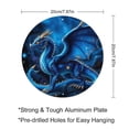 Blue Dragon Cosmic Wings7.9x7.9in Round Aluminum Plaque Wall Art, UV ...
