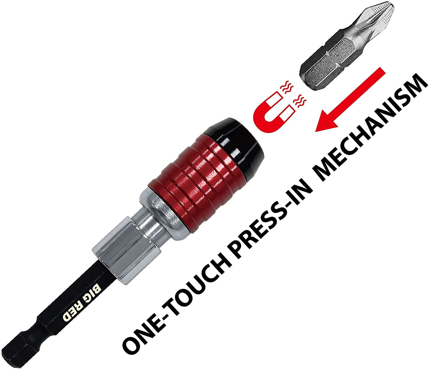 Black Jack 1/4" Hex One-Touch Self Locking Super High Torque Impact Bit ...