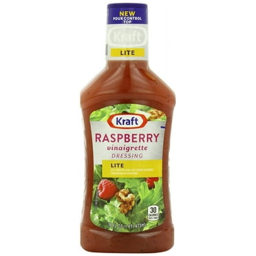 Kraft Raspberry Vinaigrette Lite Salad Dressing, 16 fl oz Bottle (Pack ...