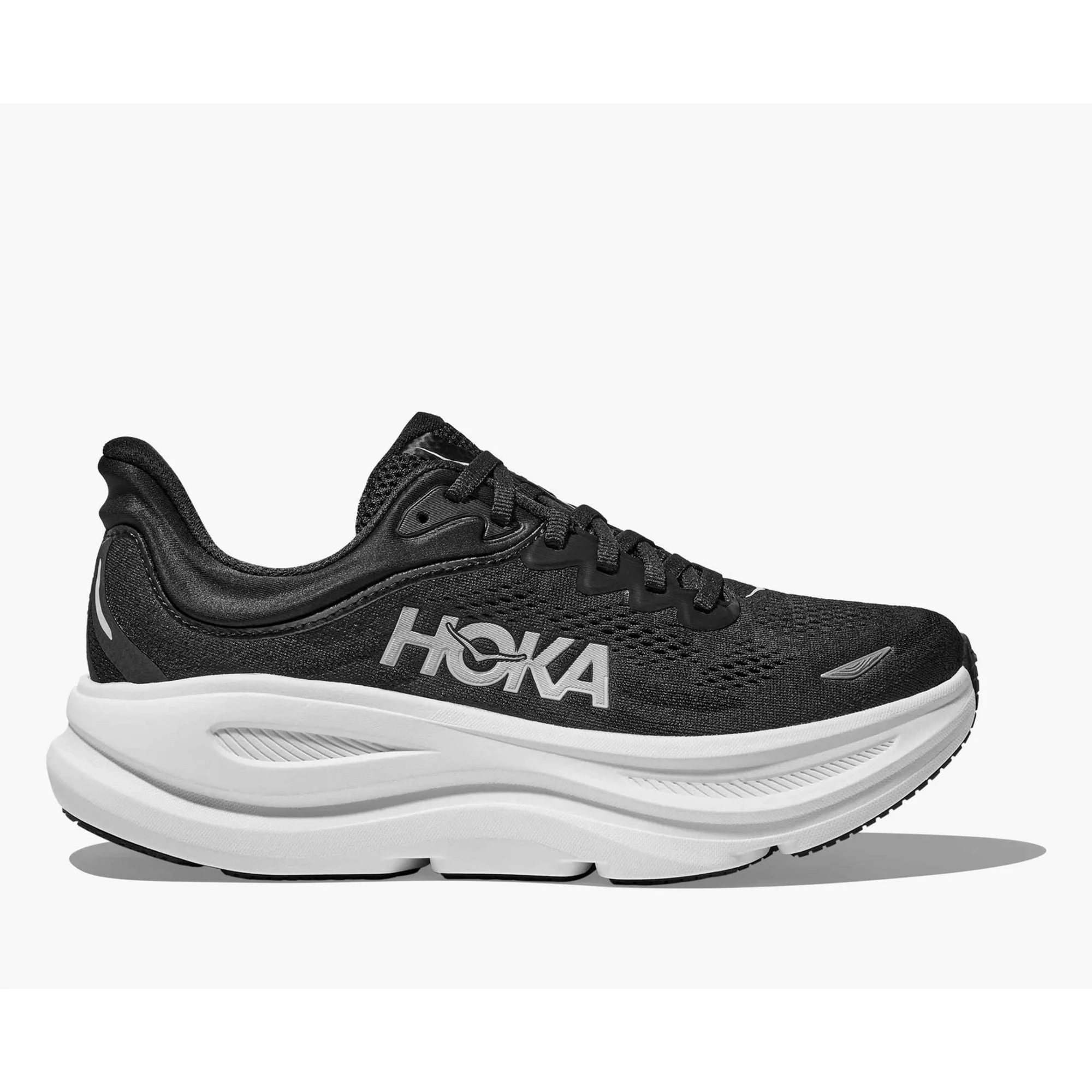 Click here for Hoka Bondi 9 Womens Black/White Running Shoes 7.5 prices
