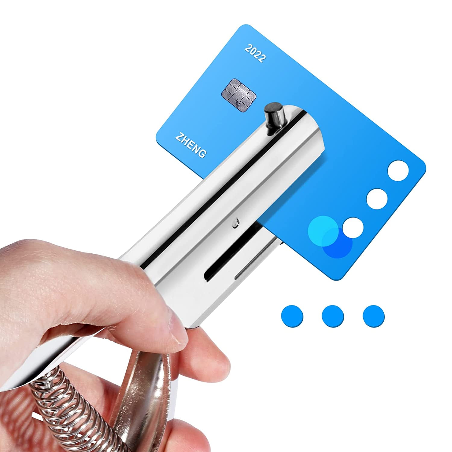 1/8 inch Hole Punch, Single Hole Punch for ID Cards Heavy Duty Hole ...
