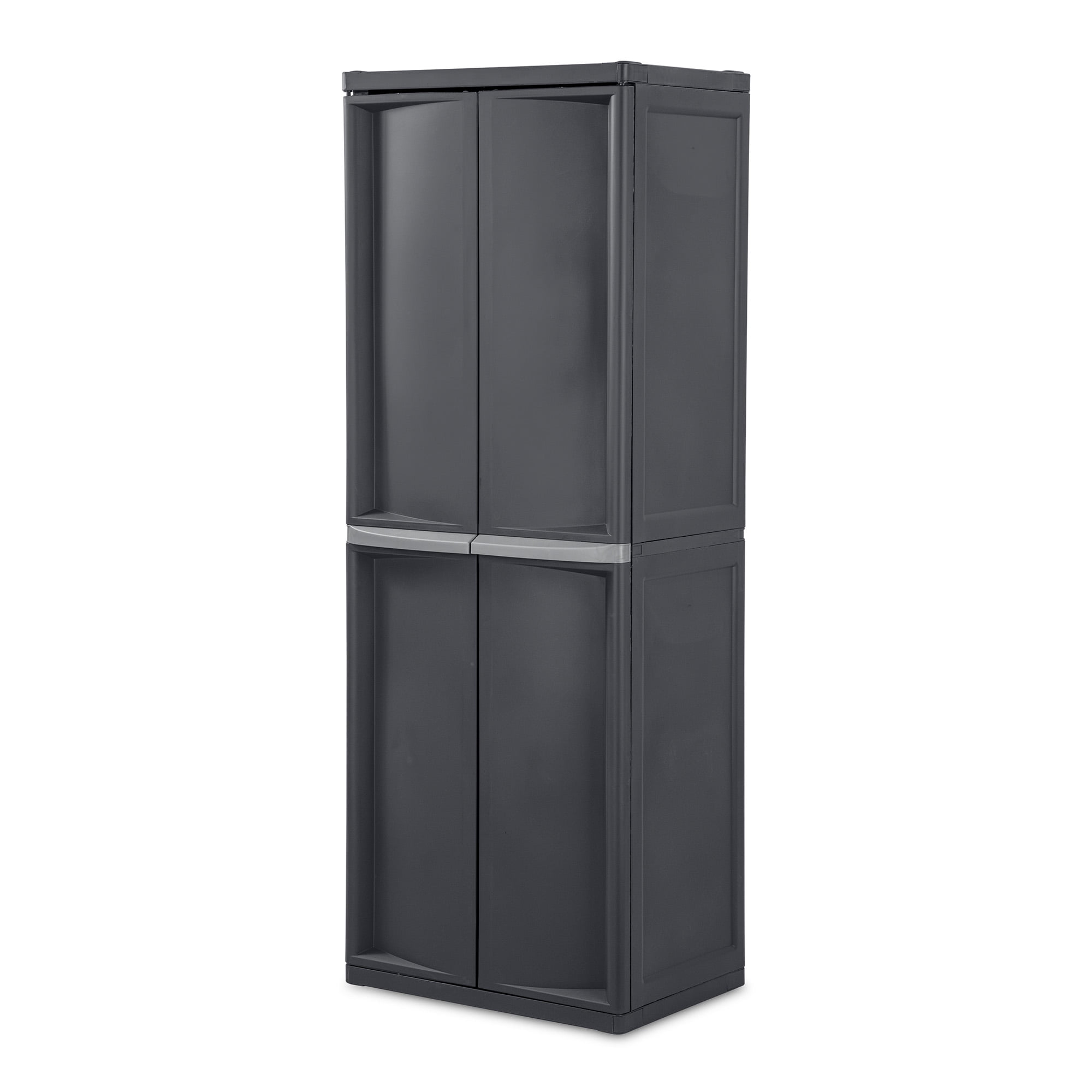 Click here for Sterilite 4-Shelf Storage Cabinet  Lockable Doors... prices