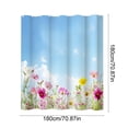AuroraX Waterproof Floral Shower Curtain Printed Shower Curtain with ...