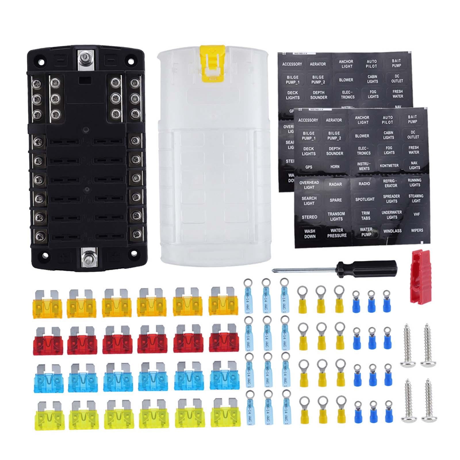 Kit de bloque de fusibles de cuchilla genérico, soporte de caja de ...