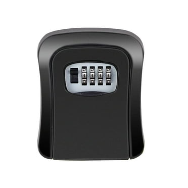 Key Storage Lock Box, Combination Lock Box, Wall Mounted Lock Box Black ...