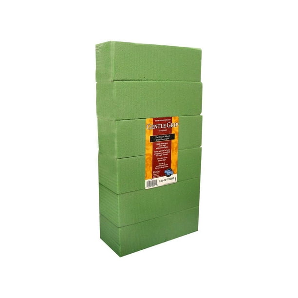 Floracraft Desert Foam Brick Pkg 3x4x8 6pc Green - Walmart.com ...