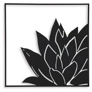 Signature Design by Ashley Contemporary Fabiana Wall Decor Black/Gold ...