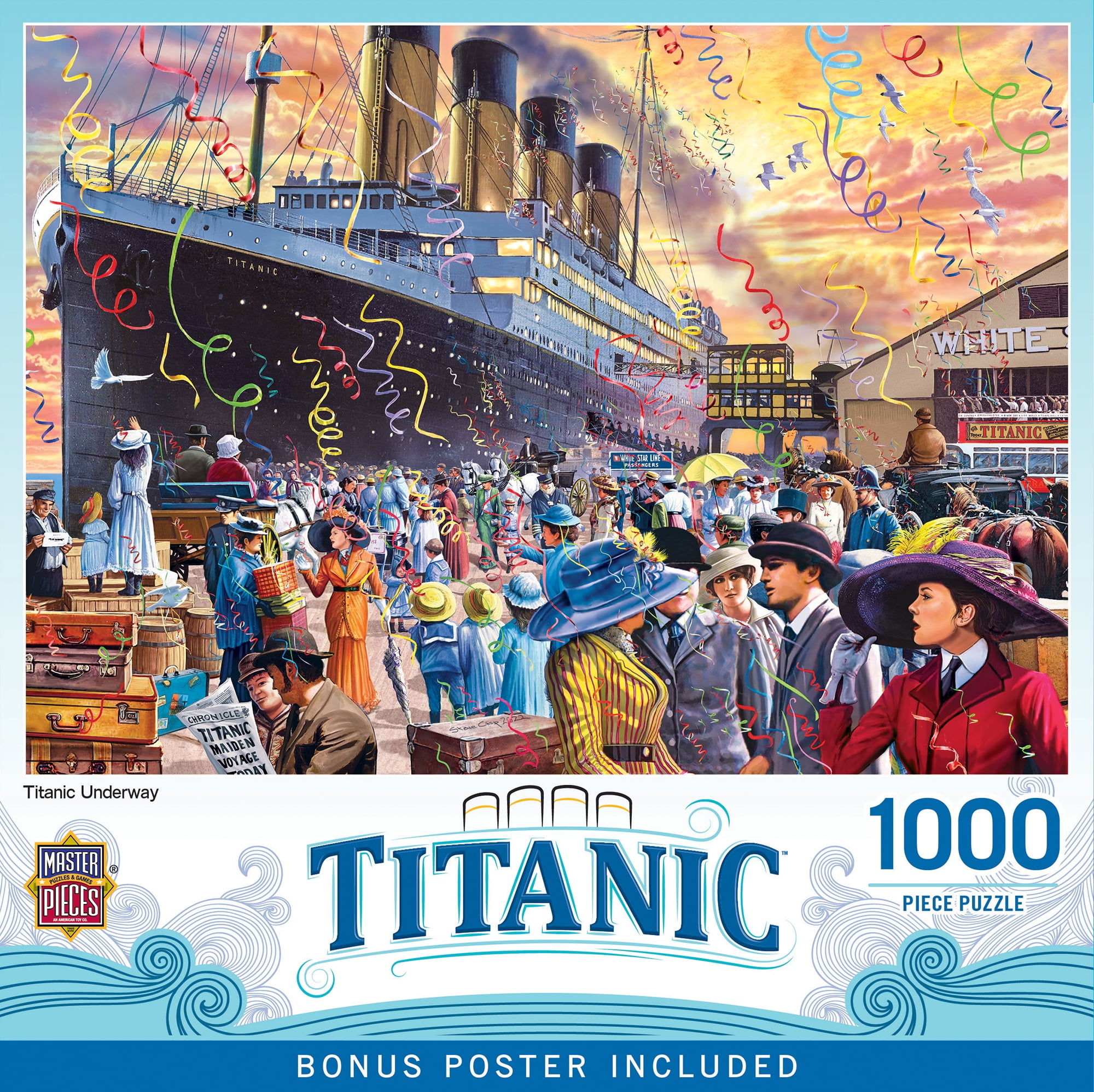 MasterPieces 1000 Piece Jigsaw Puzzle - Titanic Underway - 19.25"x26.75 ...