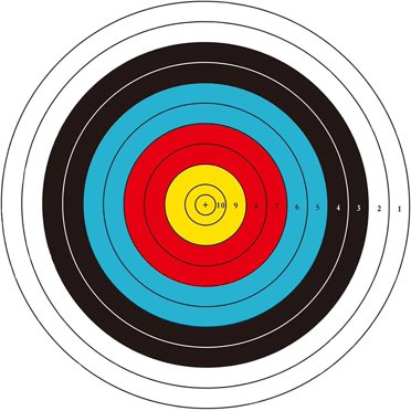 SAS 5-Spot Paper Target 18 in / 45 cm Archery Range Target Face ...