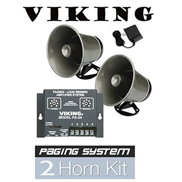 Viking Intercom Paging System with Amplifier and 3 Powered Speaker PA ...