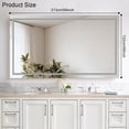 84"X48" Frameless Bathroom LED Mirror,Anti-Fog,Memory Function,Wall ...