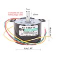 50KTYZ Permanent Magnet Synchronous Motor AC220V 2.5-50R/Min Low Speed ...