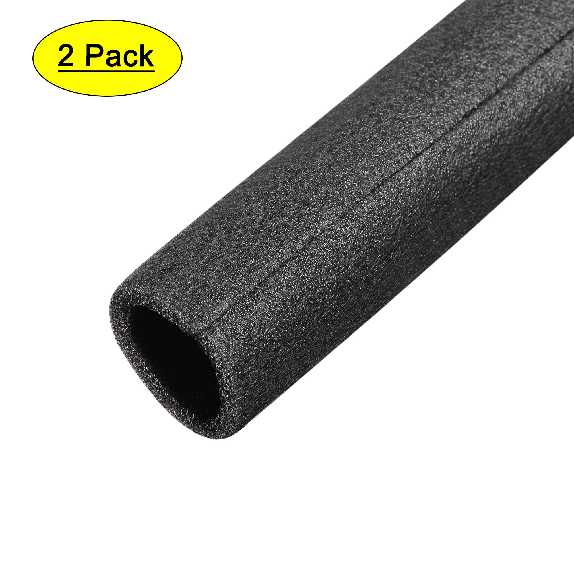 Uxcell 2pcs Polystyrene Foam Tube Insulation Cable Cover Black 1.17in x ...