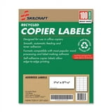 SKILCRAFT Recycled Copier Label Removable Adhesive - 1 3/8" Width x 2 ...