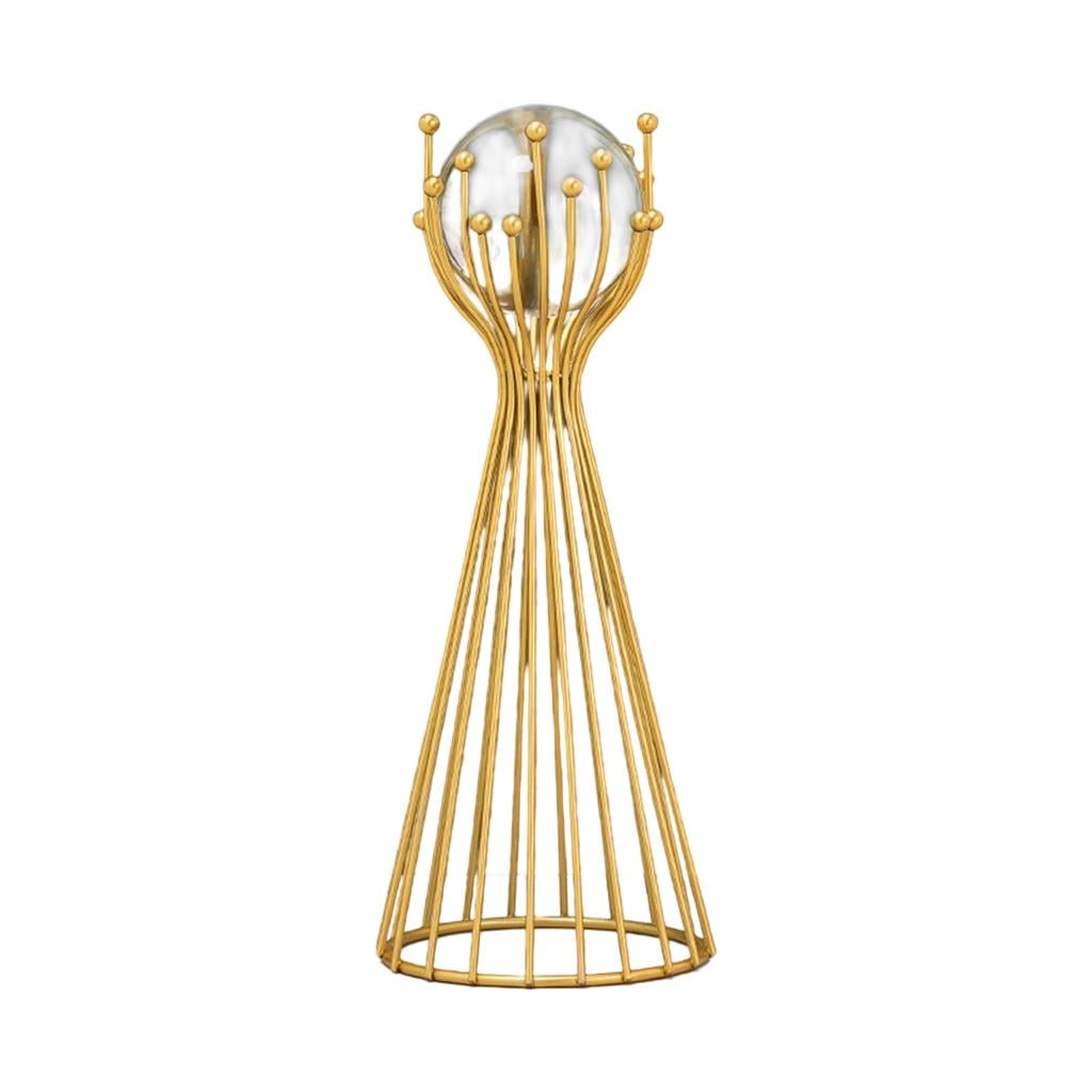 Creative Sculpture Golden with Holder Crafts Modern Geometric Statue ...