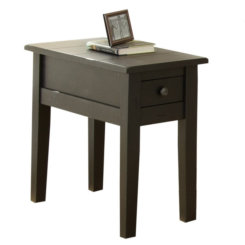 Steve Silver Liberty Chairside End Table in Antique Black - Walmart.com
